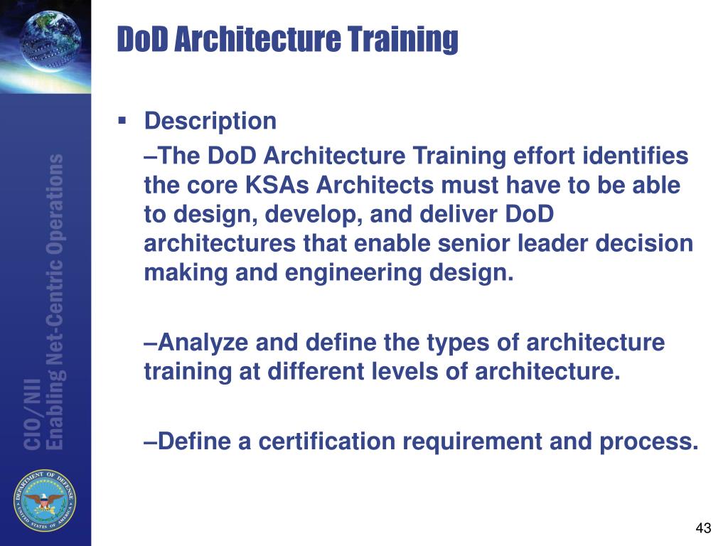 PPT - Walt Okon Chief Architect, DoD Information Sharing walt.okon@osd ...