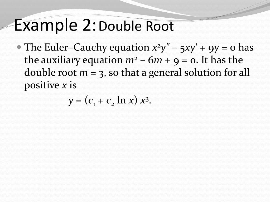 PPT Engineering Mathematics Class 7 Second Order Linear ODEs Part3