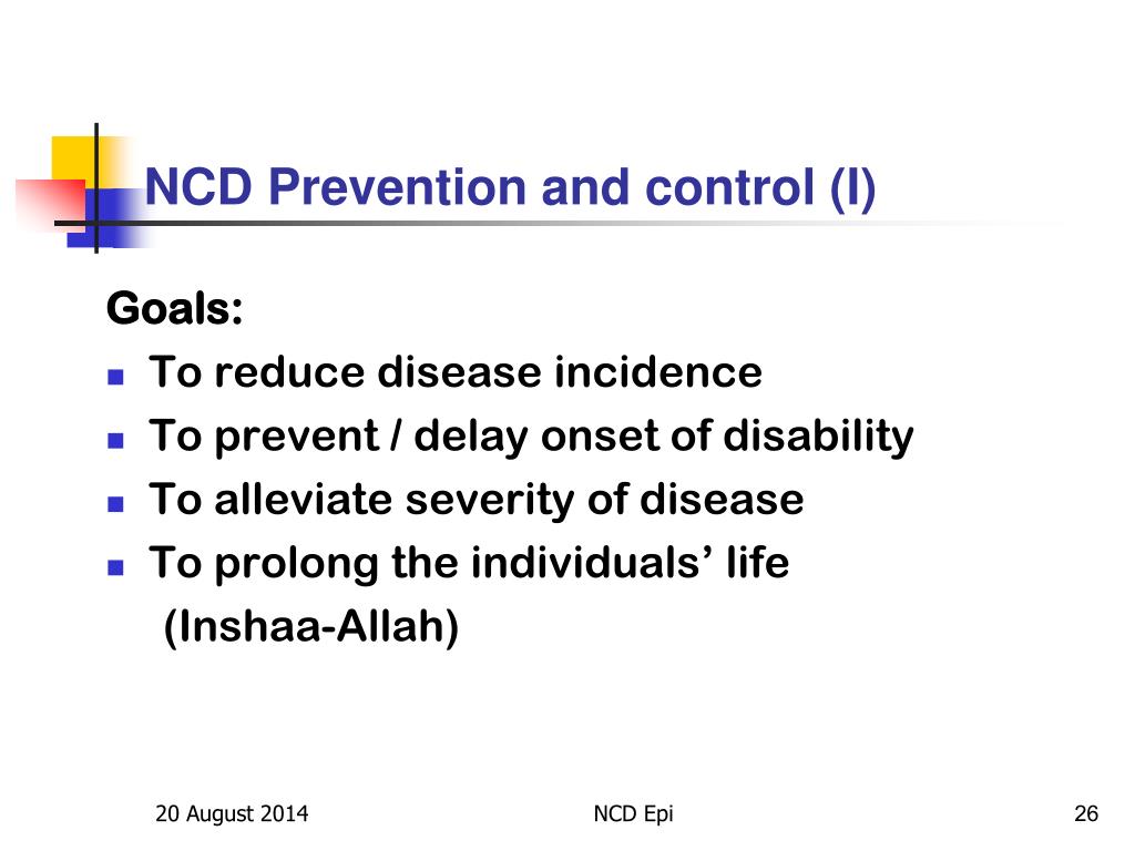 PPT - Non-Communicable Disease: Epidemiology, Prevention & Control ...