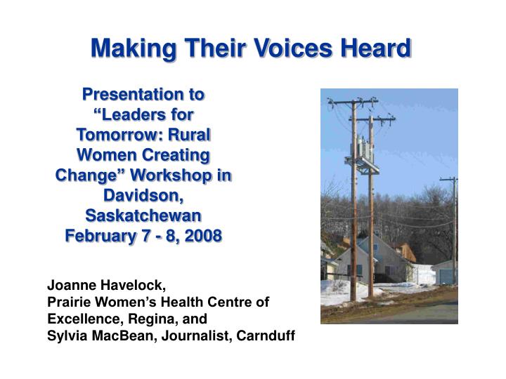 PPT - Making Their Voices Heard PowerPoint Presentation, free download ...