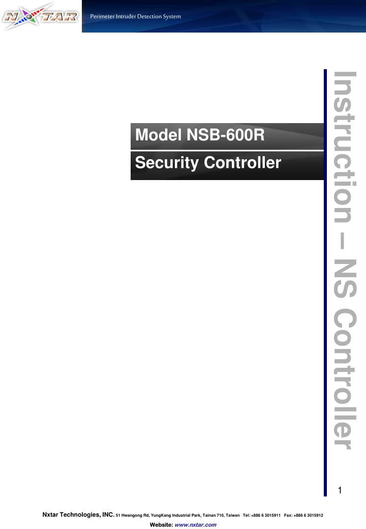 PPT - Instruction – NS Controller PowerPoint Presentation, free ...