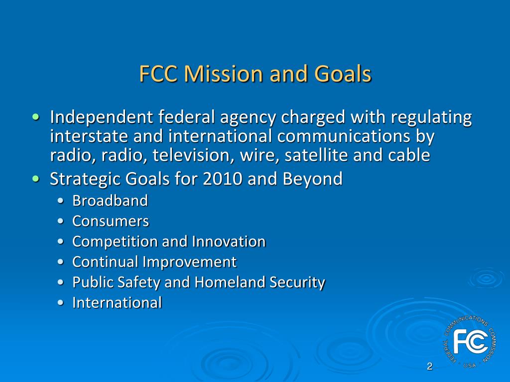 PPT - Federal Communications Commission PowerPoint Presentation, free ...