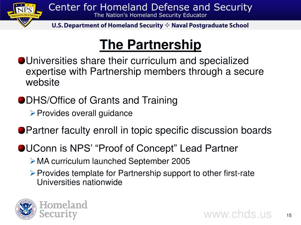 PPT - NPS……..CHDS UNIVERSITY AND AGENCY PARTNERSHIP INITIATIVE ...