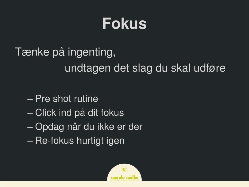 PPT - Sportspsykologi og coaching med særligt fokus på golfen ...