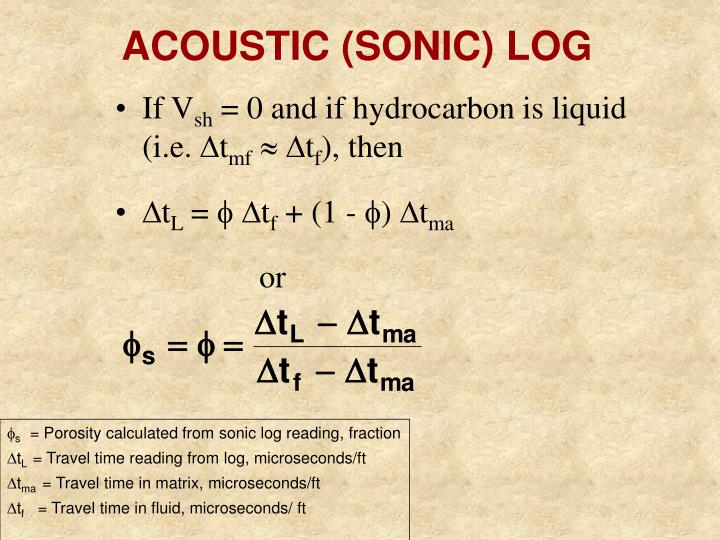 PPT - POROSITY DETERMINATION FROM LOGS PowerPoint Presentation - ID:3345091