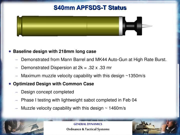 PPT - S40mm APFSDS-T & HEAB-T Development 39 th Gun and Ammunition ...