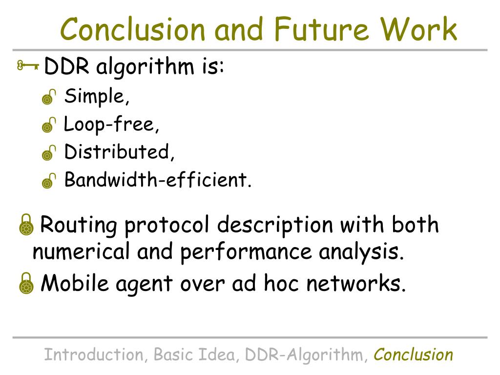 Ppt Ddr Distributed Dynamic Routing Algorithm For Mobile Ad Hoc Networks Powerpoint