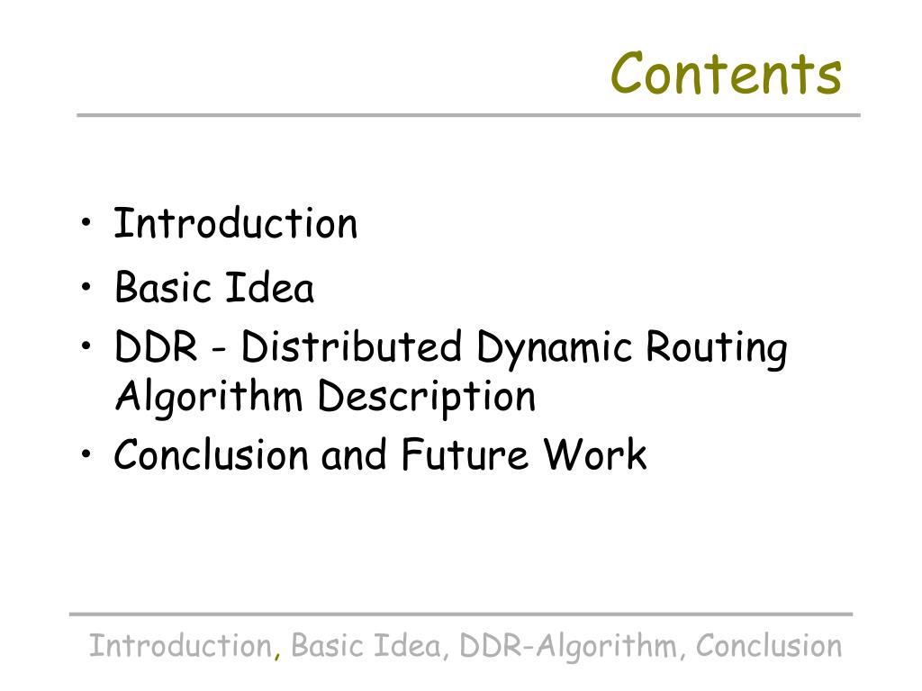 Ppt Ddr Distributed Dynamic Routing Algorithm For Mobile Ad Hoc Networks Powerpoint