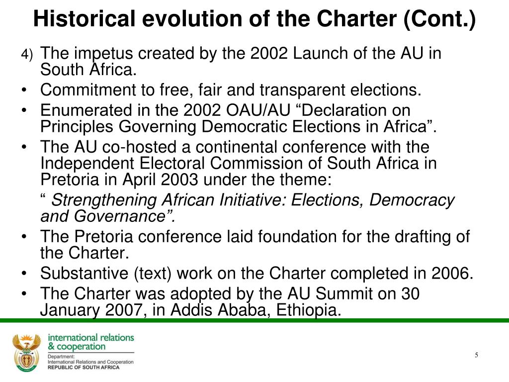 Ppt African Charter On Democracy Elections And Governance Powerpoint