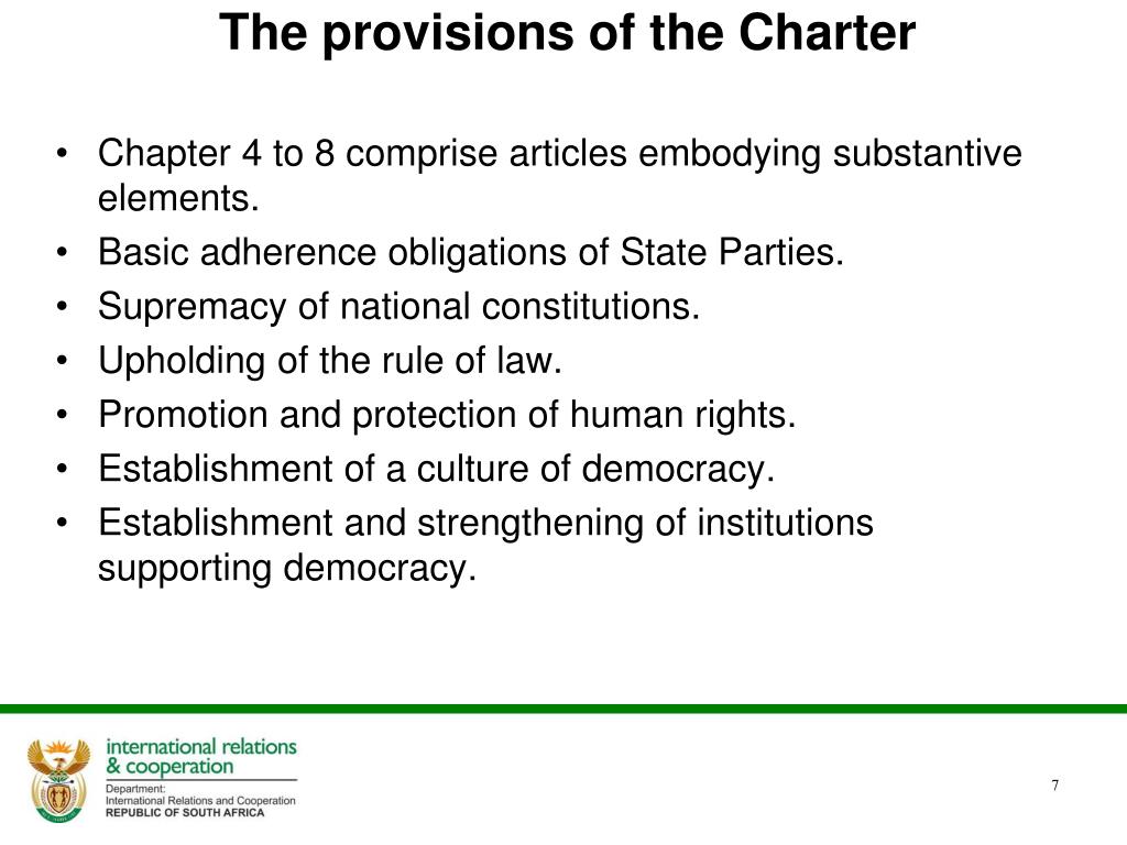 Ppt African Charter On Democracy Elections And Governance Powerpoint