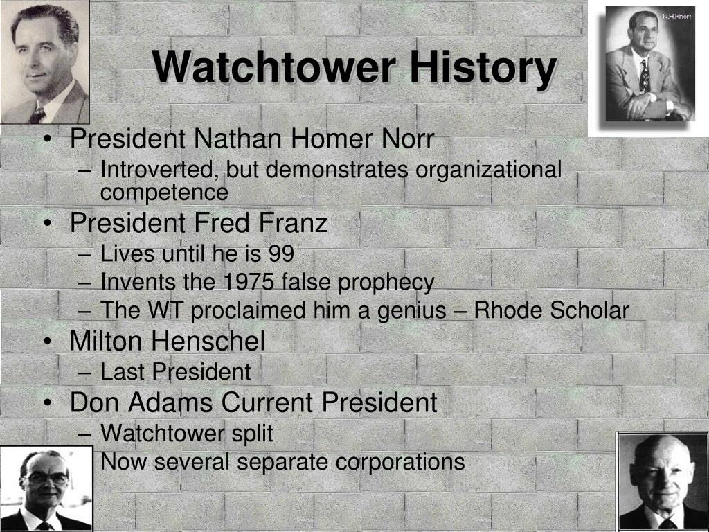 PPT - The Watchtower AKA Jehovah’s Witnesses PowerPoint Presentation ...