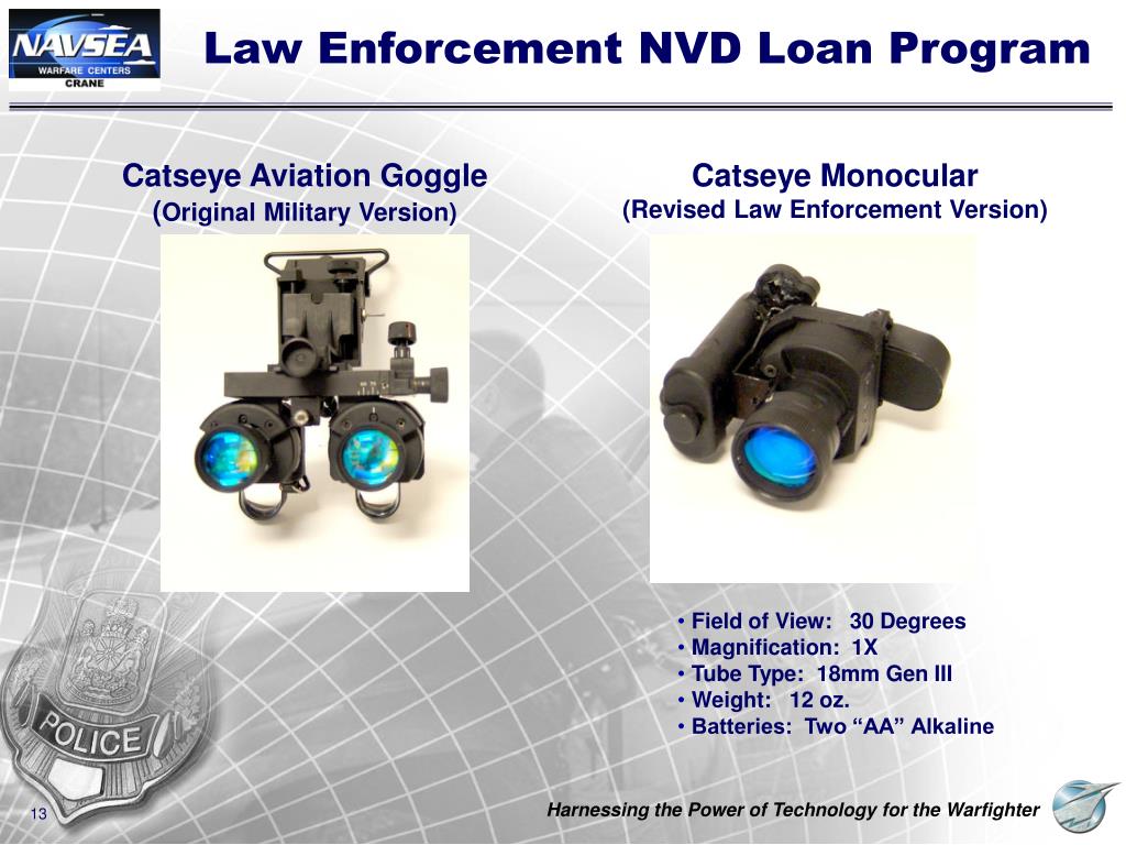 PPT - NAVSEA CRANE LAW ENFORCEMENT NIGHT VISION DEVICE LOAN PROGRAM ...