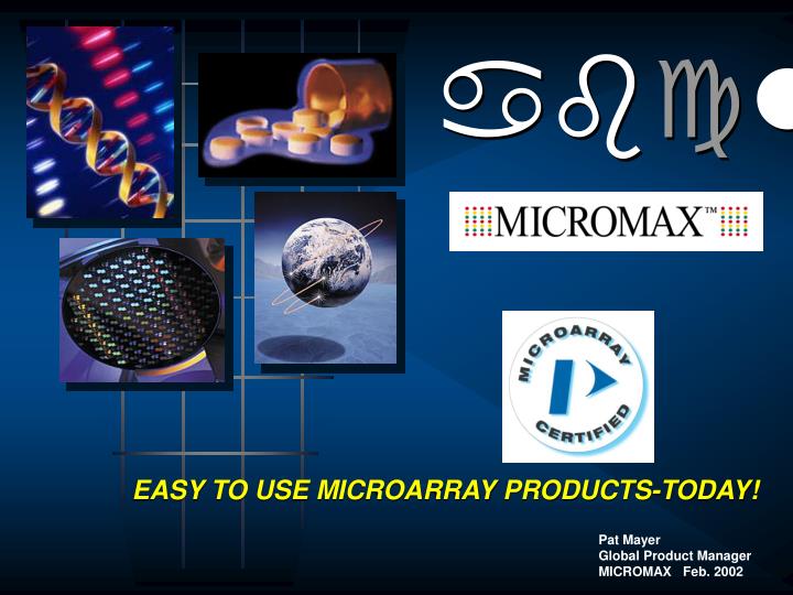 PPT - EASY TO USE MICROARRAY PRODUCTS-TODAY! PowerPoint Presentation, free download - ID:3346874