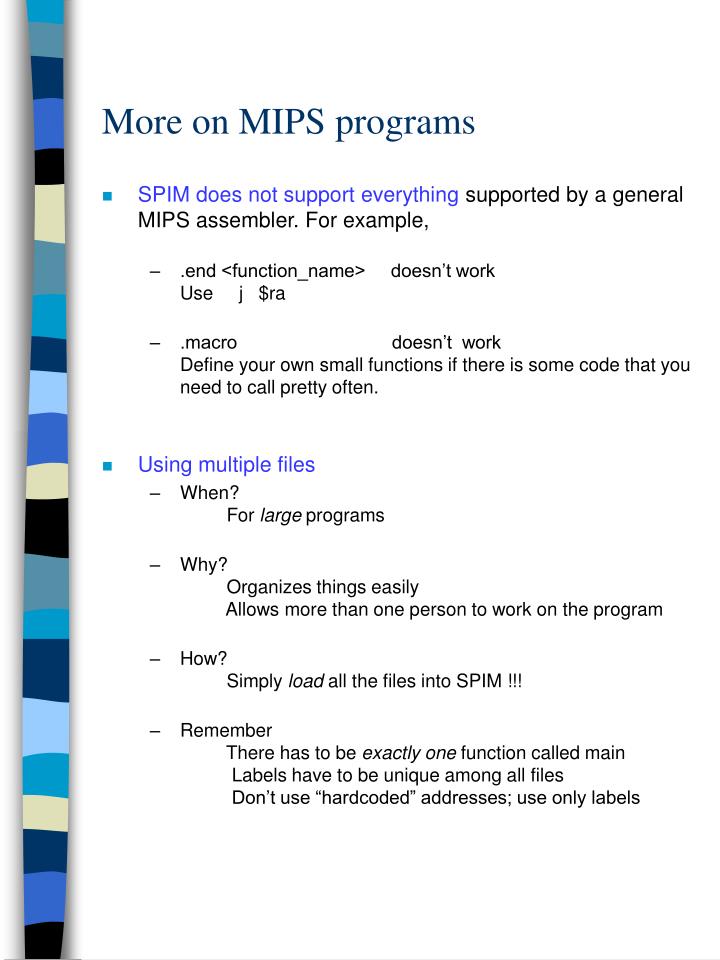 PPT - More on MIPS programs PowerPoint Presentation, free download - ID ...