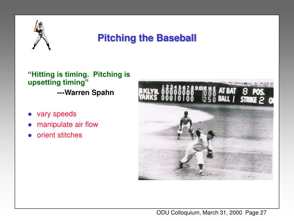PPT - The Physics of Baseball Alan M. Nathan University of Illinois ODU ...