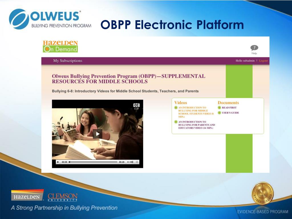 PPT - Olweus Bullying Prevention Program Electronic Subscription ... PPT - Olweus Bullying Prevention Program Electronic Subscription ...
