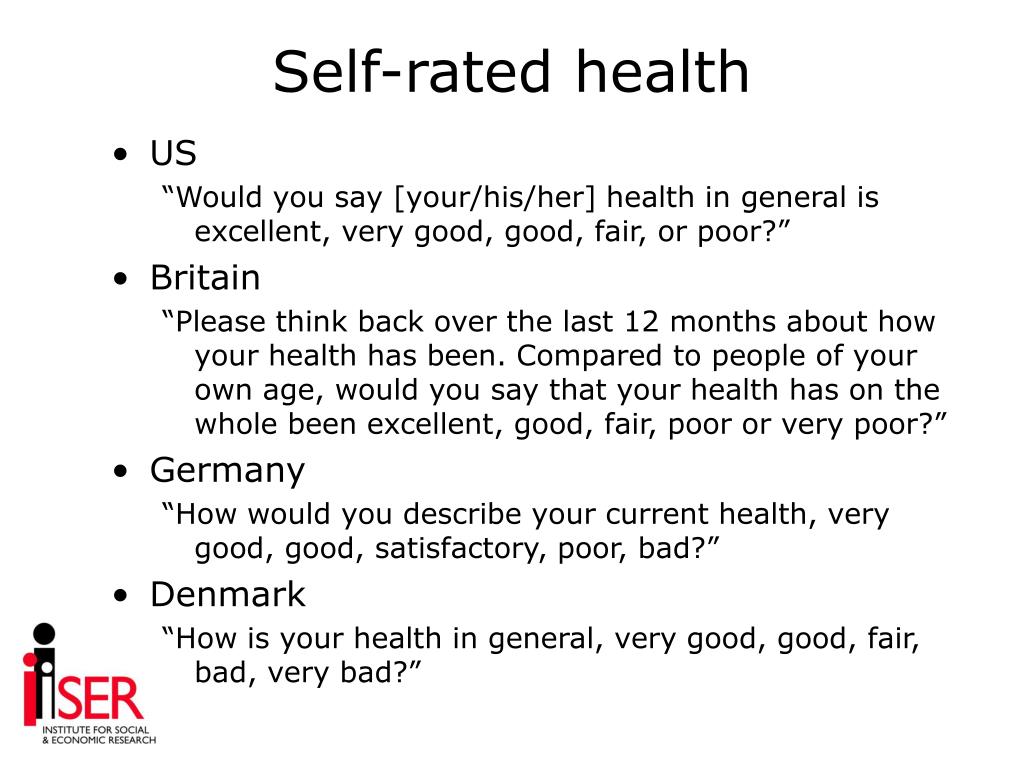 PPT - Socio-economic influences on self-rated health trajectories ...