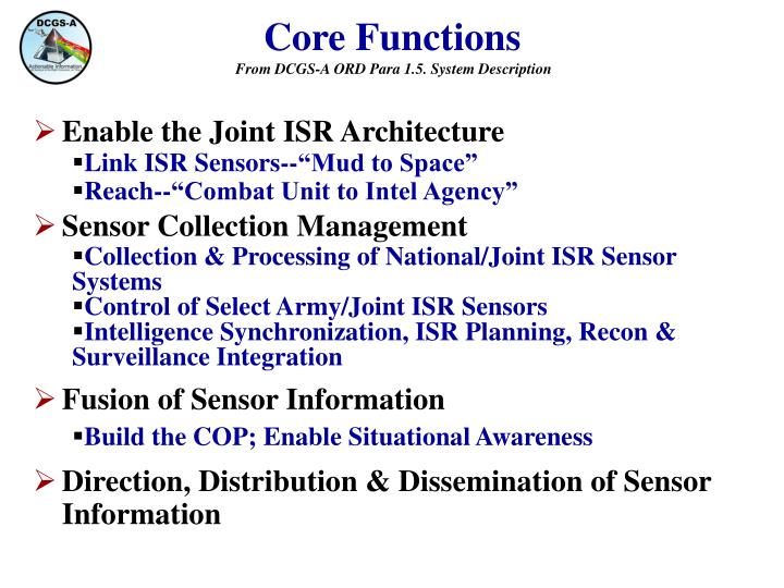 PPT - Distributed Common Ground System – Army Net-centric ISR for ...