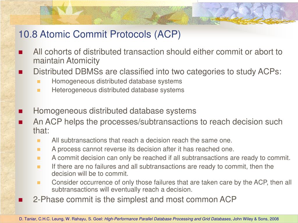 Ppt Chapter 10 Transactions In Distributed And Grid Databases Powerpoint Presentation Id3348898