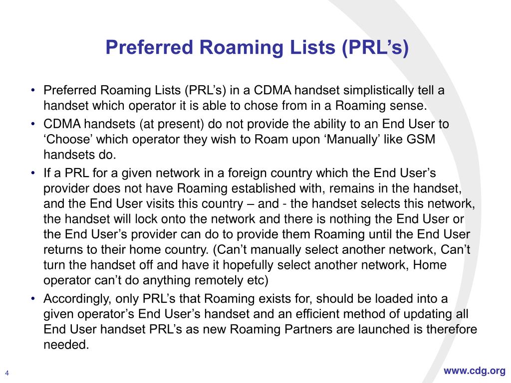 PPT - OTA – Customer Interface Randall Todd - CDG International Roaming ...