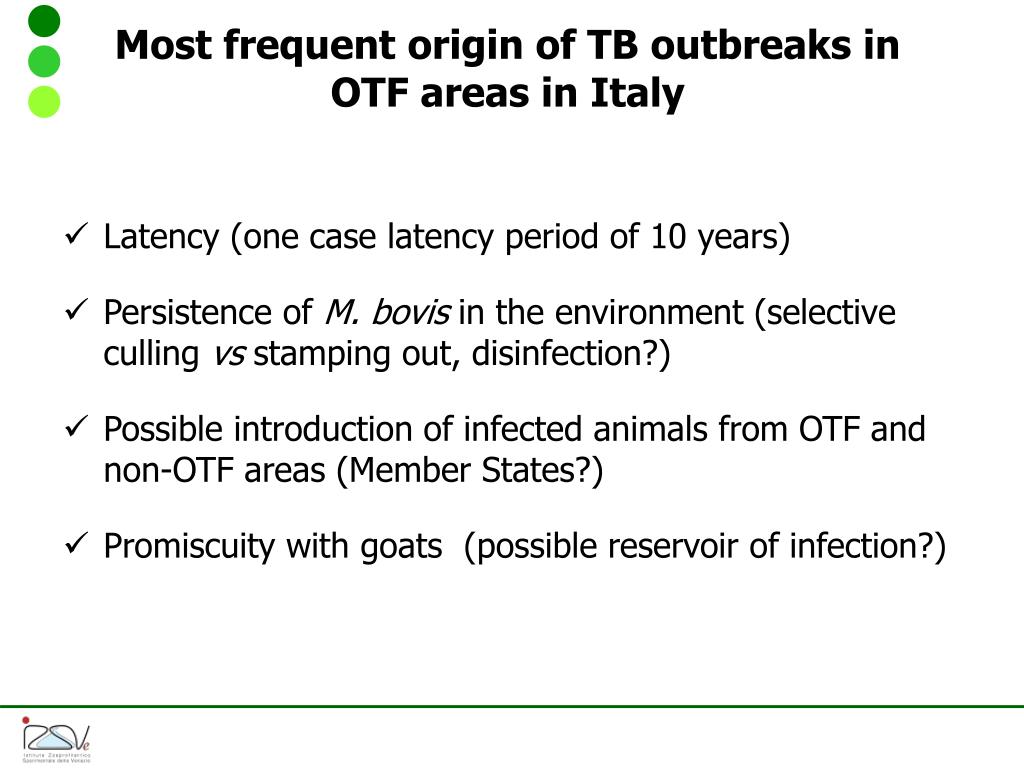 PPT - Bovine tuberculosis (TB) in Italy: epidemiology and eradication ...