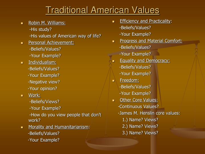 PPT - American Value System PowerPoint Presentation - ID:3349781