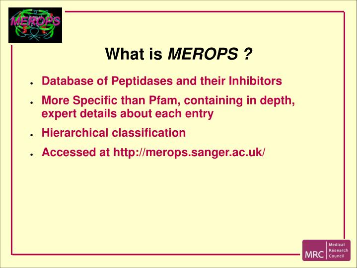 PPT - What is MEROPS ? PowerPoint Presentation, free download - ID:3351039