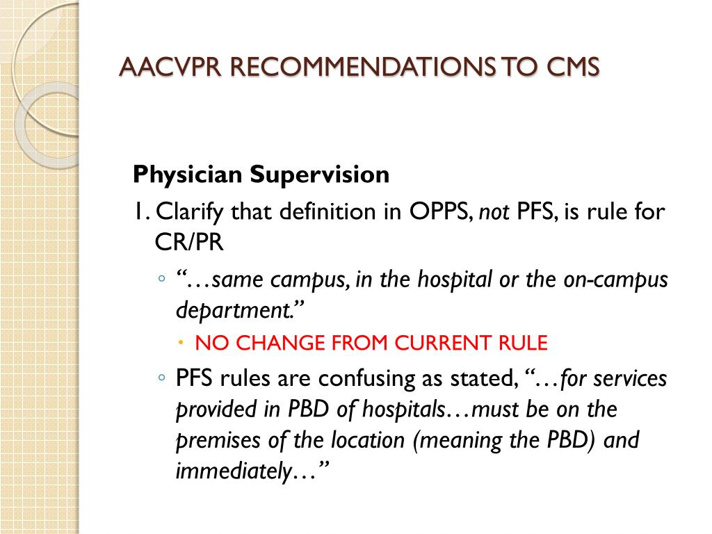 PPT - MEDICARE POLICY FOR CARDIAC AND PULMONARY REHABILITATION- WHAT’S ...