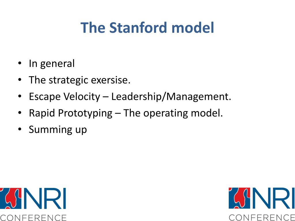 PPT - Stanford modellen Kjeld Lisby, Chief Innovation Officer, North ...