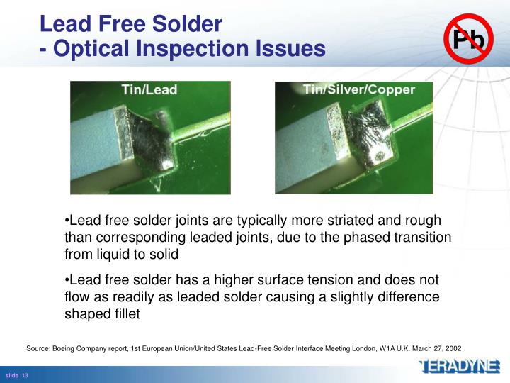 PPT - “ The Impact of Lead Free Solder on PCB Test & Inspection ...