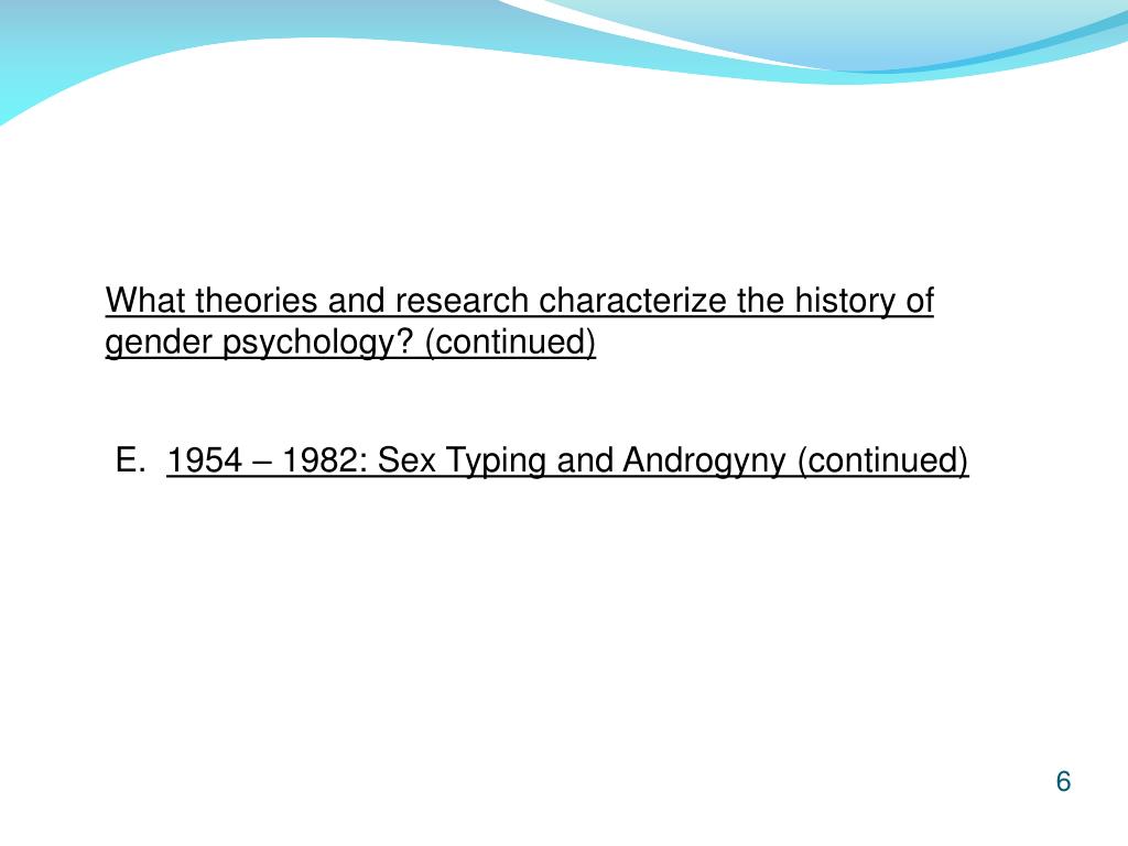 Ppt Psychology 320 Gender Psychology Lecture 9 Powerpoint