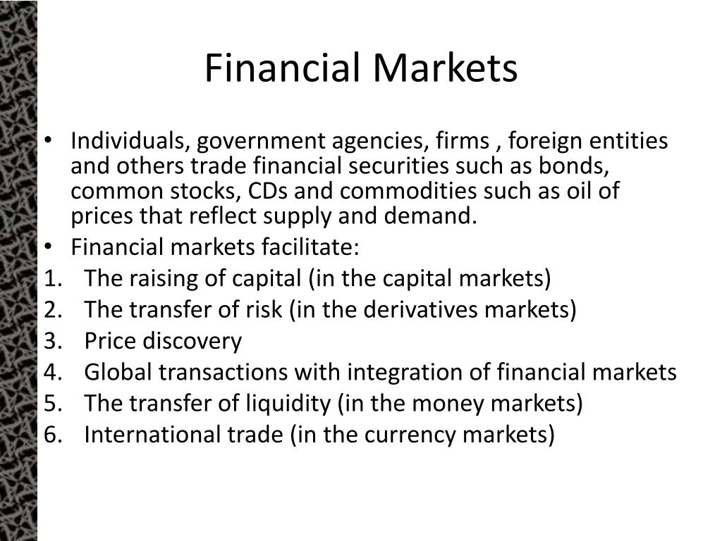 PPT - Financial Markets and the Investment Banking Process PowerPoint ...