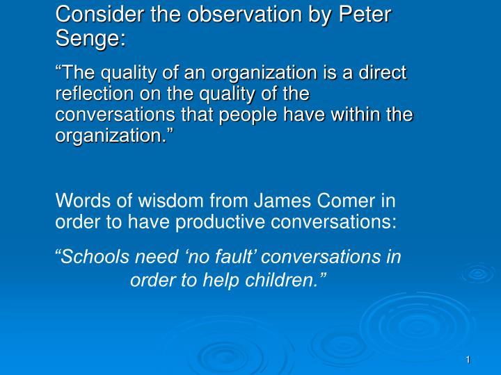PPT - Consider the observation by Peter Senge: PowerPoint Presentation ...