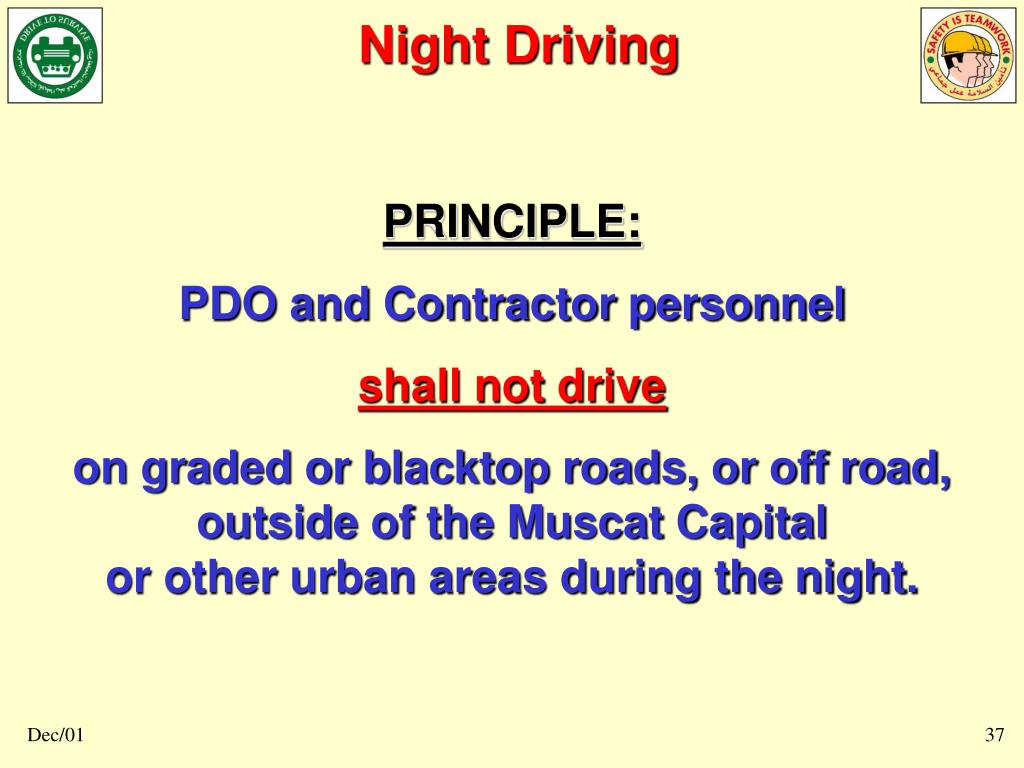 PPT - Road Transport Safety PDO Managers, CH & Supervisors know and ...