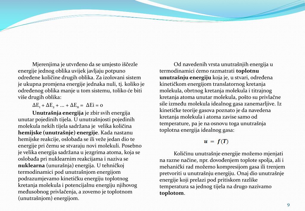 PPT - POMORSKI FAKULTET BAR TERMODINAMIKA (za BM) PowerPoint ...