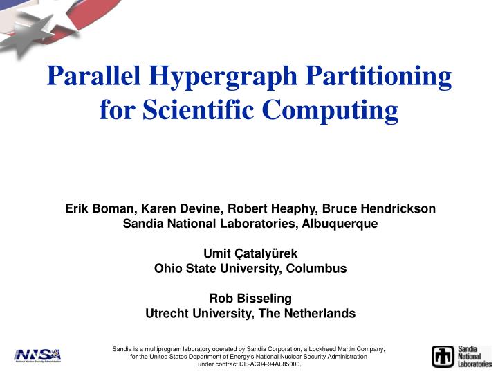 Ppt Parallel Hypergraph Partitioning For Scientific Computing 2249