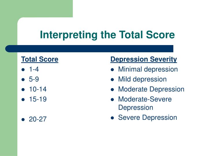 PPT - The PHQ9 Screening Tool for Depression PowerPoint Presentation ...