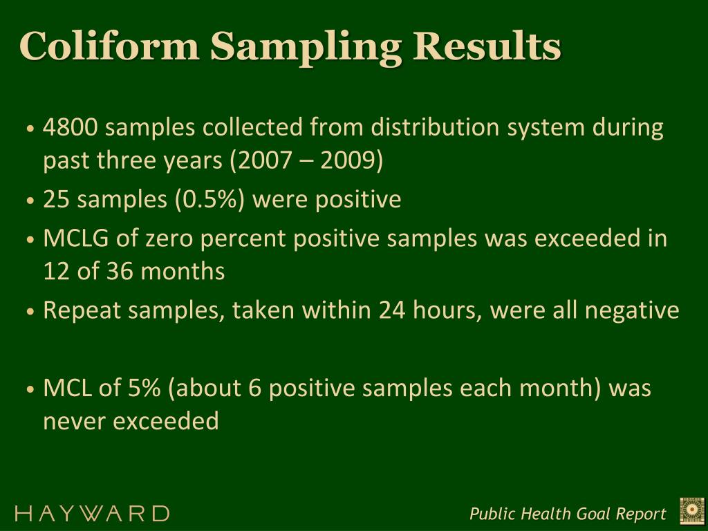 PPT - Hayward Water System Public Health Goal Report PowerPoint ...