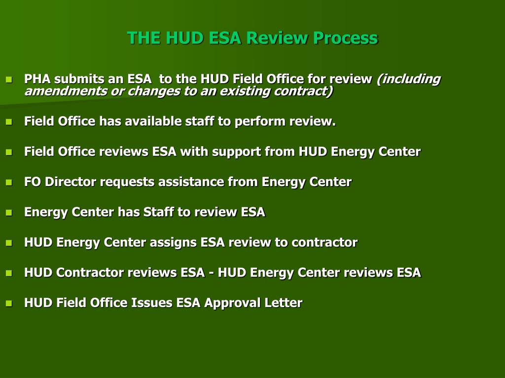 PPT - ENERGY PERFORMANCE CONTRACTS: The Role of the HUD Field Office ...