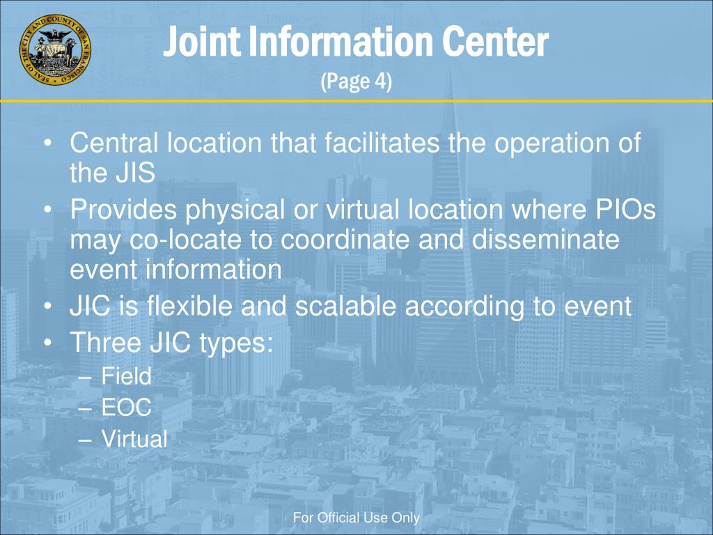 PPT - City and County of San Francisco ESF #15 Annex: Joint Information ...