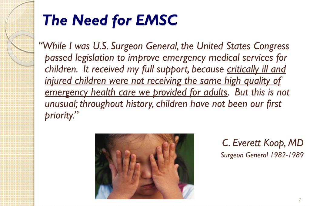 PPT - Emergency Medical Services for Children (EMSC) Overview National ...