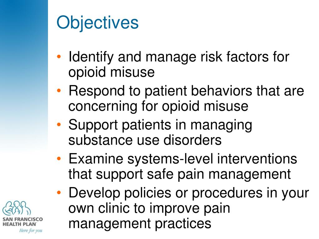 PPT - San Francisco Safety Net Chronic Pain Management Education Day ...