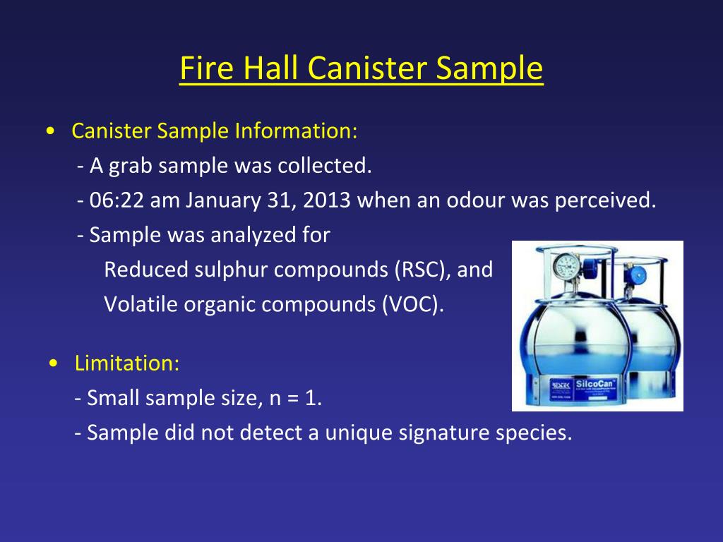 PPT - - Case Study - VOC and RSC Sampling at Downtown Fire Hall for an ...