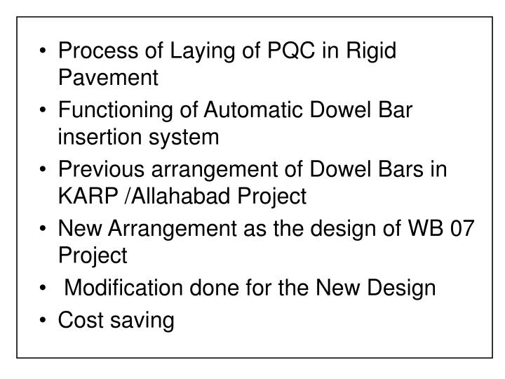 PPT - Process of Laying of PQC in Rigid Pavement Functioning of ...