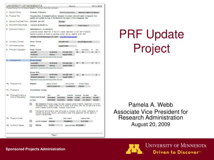 PPT - PRF Update Project PowerPoint Presentation, free download - ID ...
