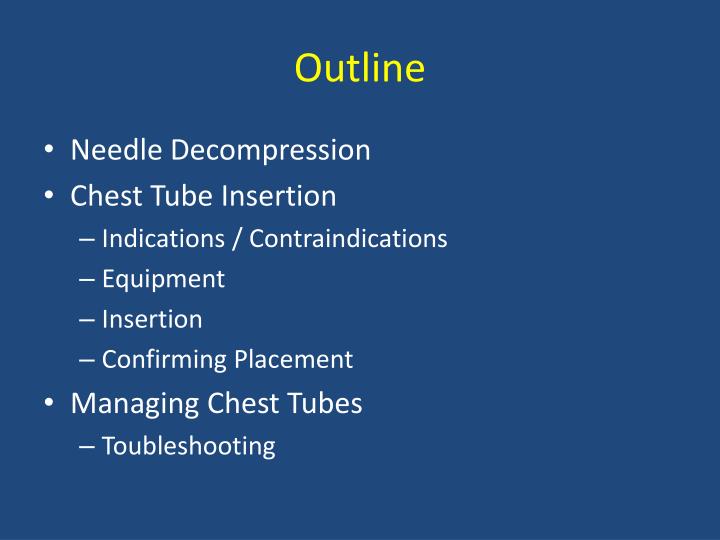 PPT - Chest Tube Insertion and Needle Decompression PowerPoint ...