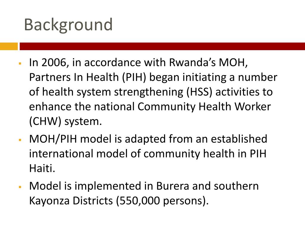 PPT - The role of partnership in strengthening the community health ...