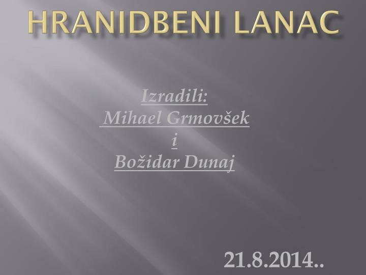 Ppt Hranidbeni Lanac Powerpoint Presentation Free Download Id3358116