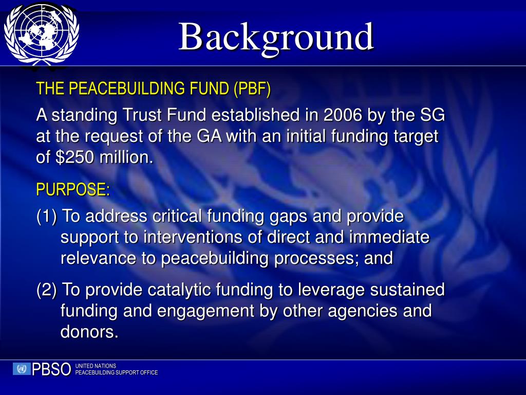 PPT - UNITED NATIONS Peacebuilding Support Office PowerPoint ...