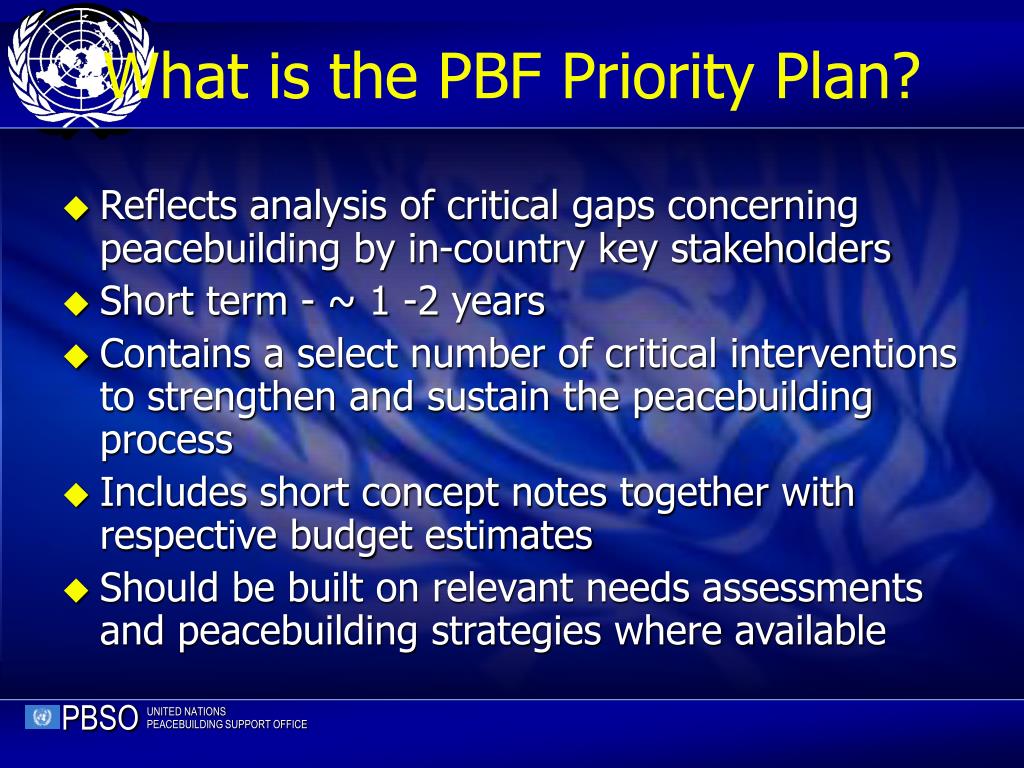 PPT - UNITED NATIONS Peacebuilding Support Office PowerPoint ...